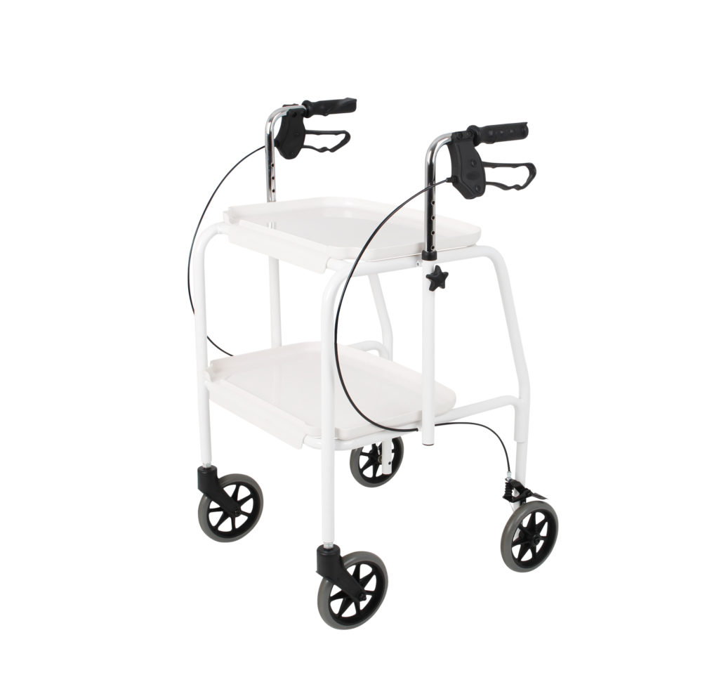 Days Adjustable Height Trolley Walker, White - All Ages Podiatry & Mobility